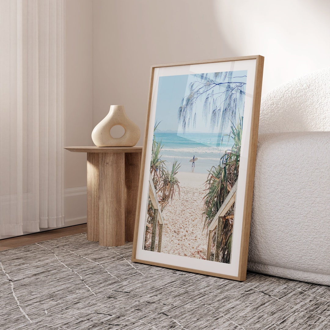 Surf Beach Poster, Sunset Ocean Print, Surfing Photo, Surfboards ...