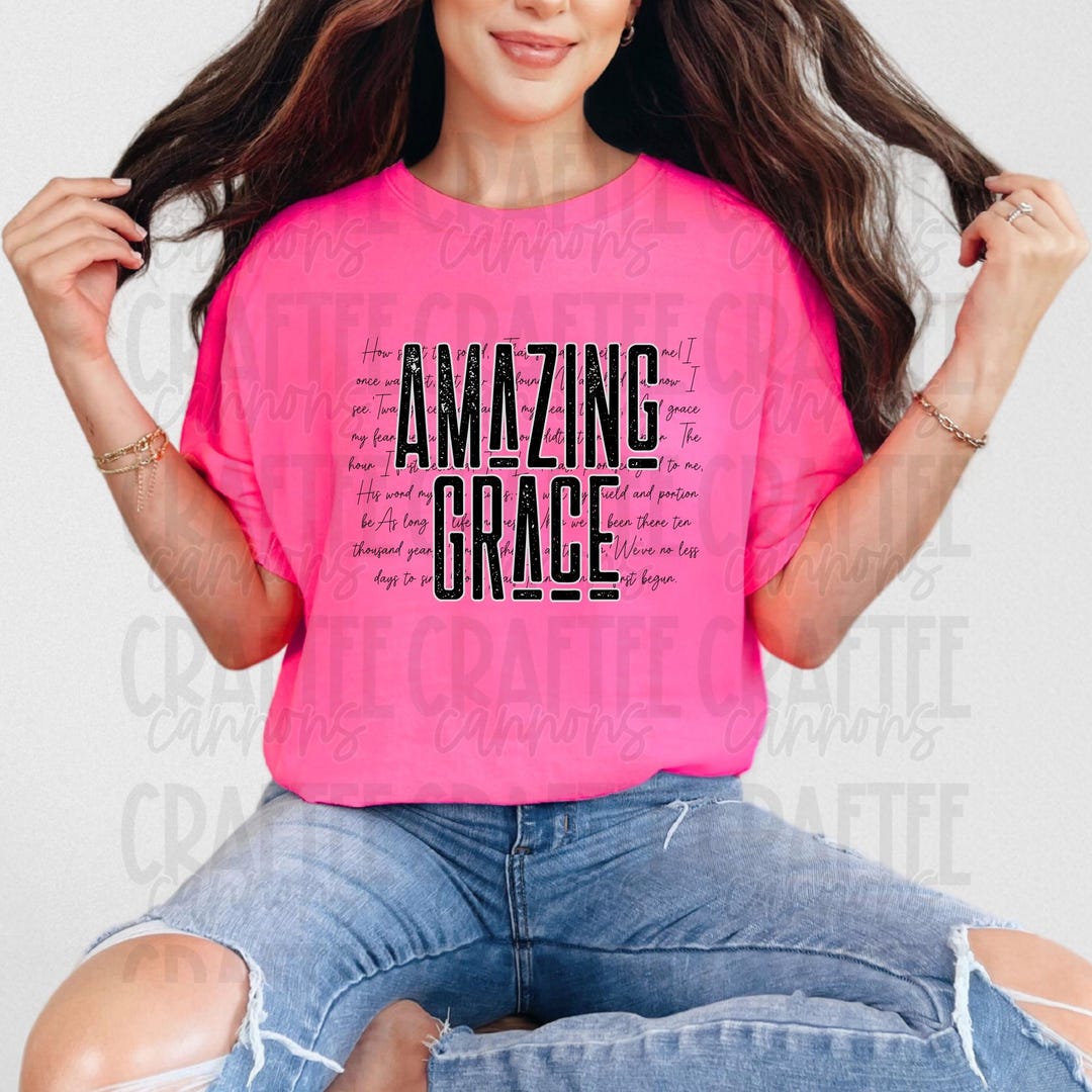 Amazing Grace PNG Bundle | 4 Variations | Christian Sublimation Design ...