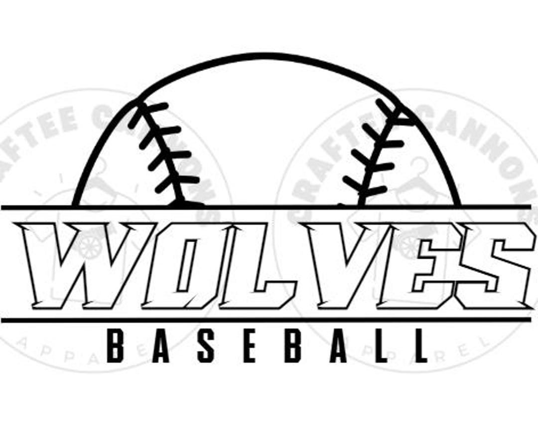 Baseball Wolves PNG, Team Mascot SVG, Sports Logo Digital Download ...