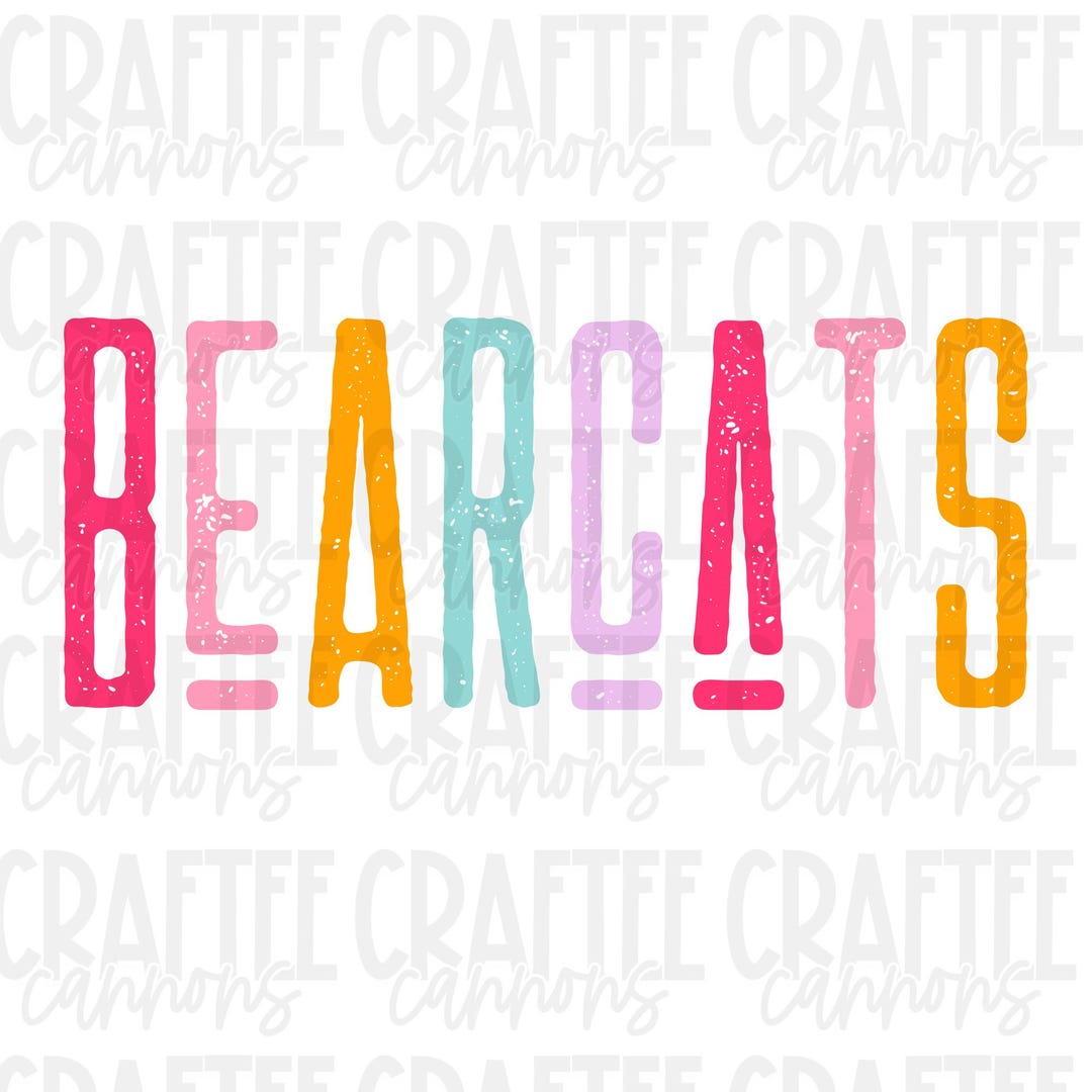 Bearcats Spirit PNG | Retro Cute School Mascot Shirt Design ...