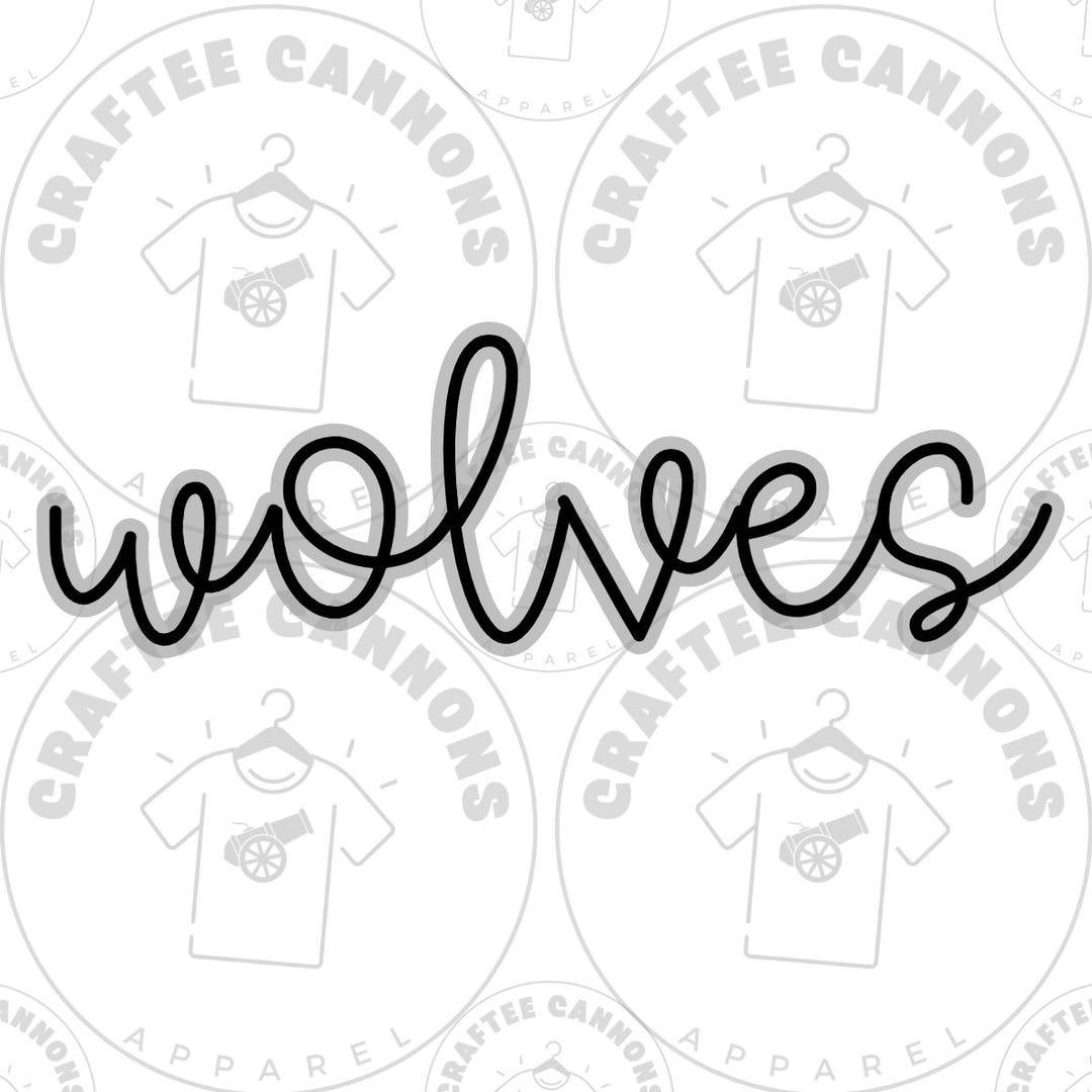 Wolves Digital Design | School Spirit Apparel Wolves School Mascot ...