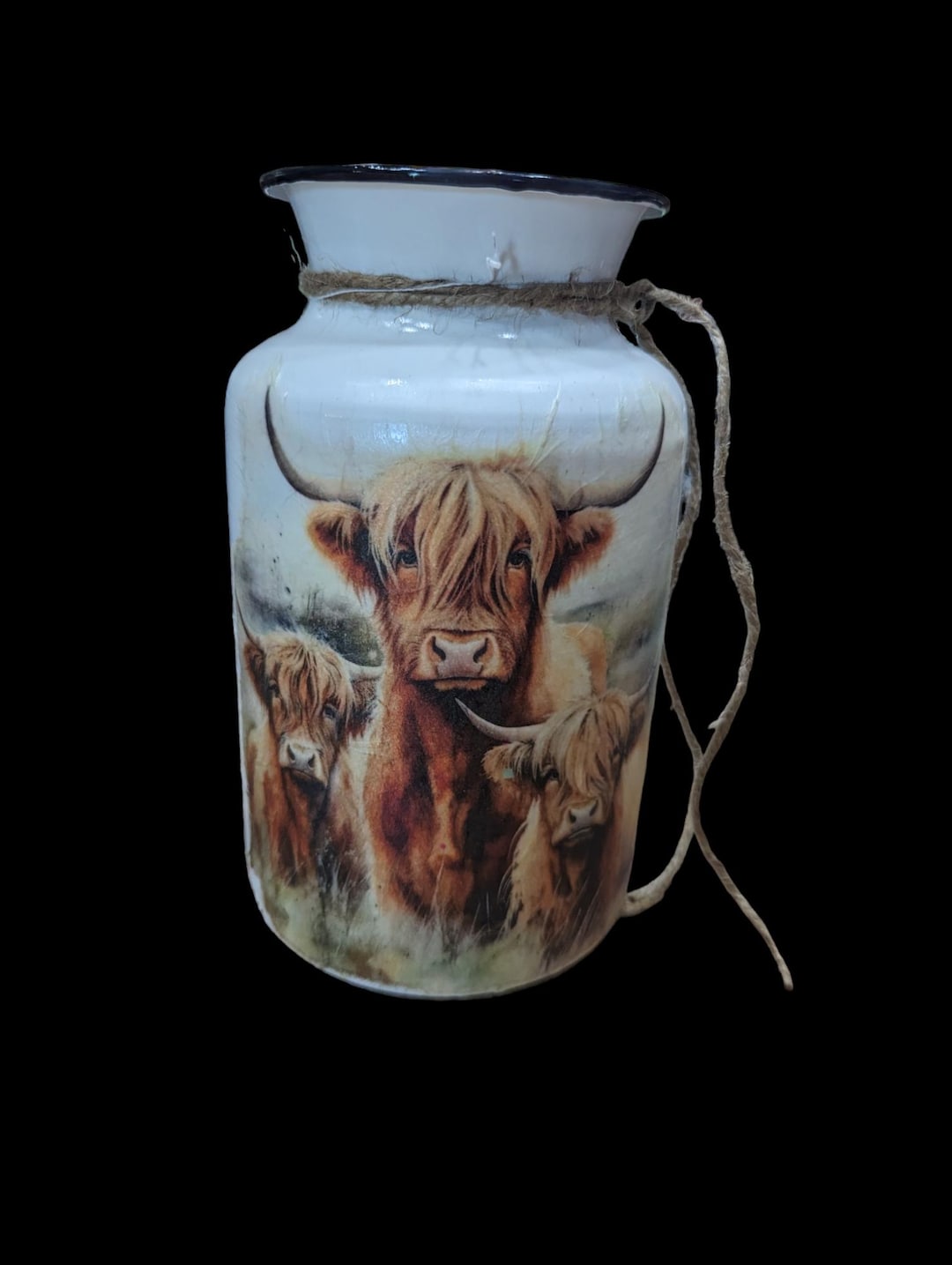 Highland Cow (yak) Milk Jug Vase - Etsy