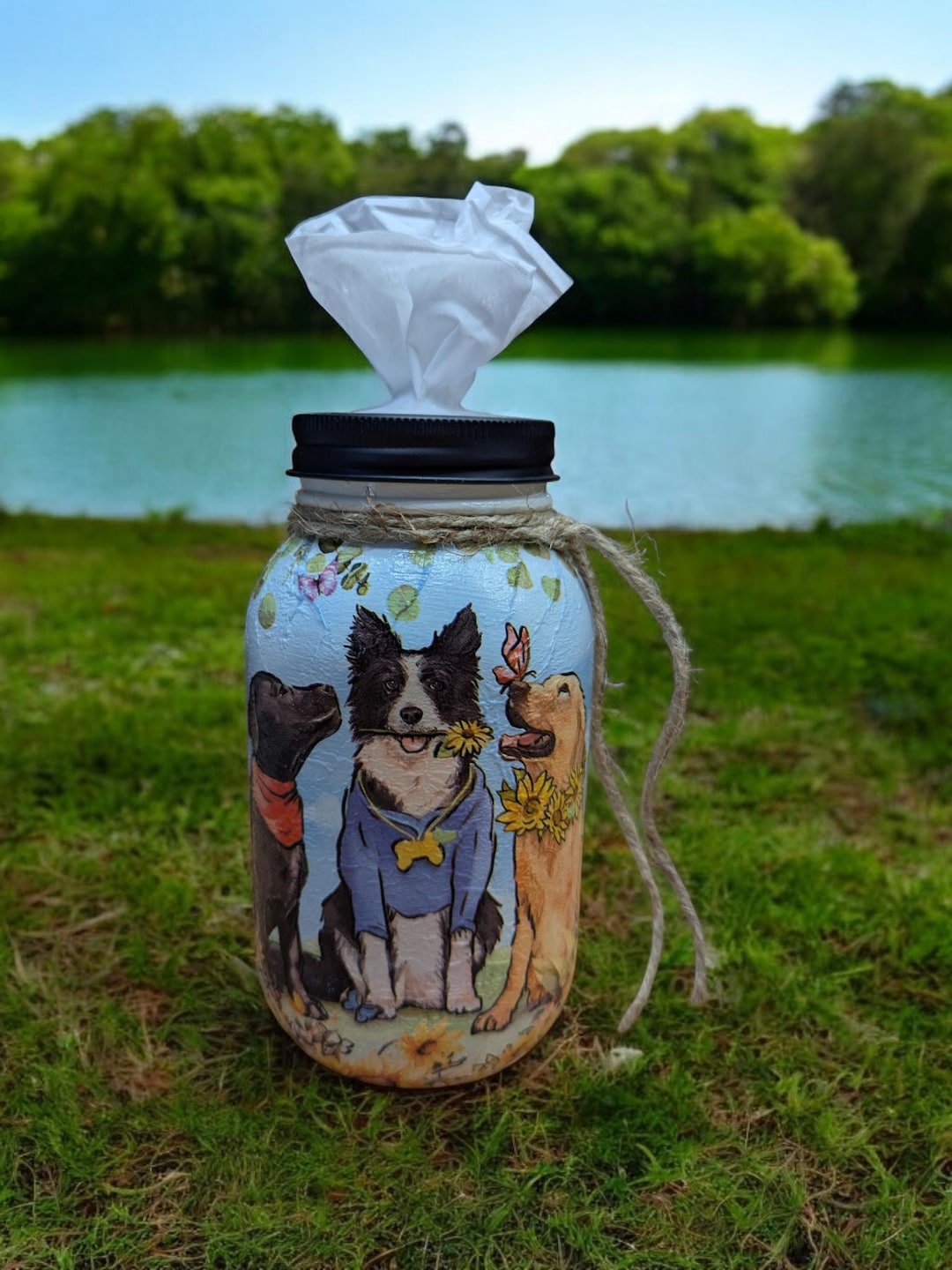 Labrador Retriever, Border Collie, Golden Retriever Dog Mason Jar Soap ...