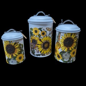 Cheerful Sunflower Canister Set - Etsy