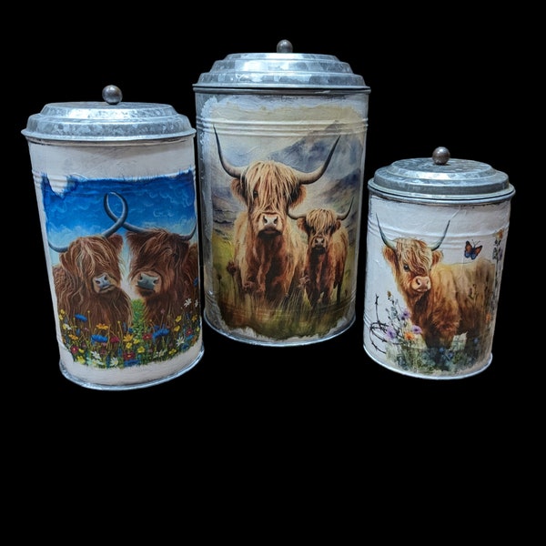 Cow Canisters - Etsy
