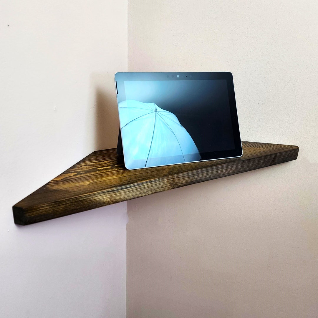 Floating Trapezoidal Shelf, Speaker Corner Shelves, Shelf for Monitor ...