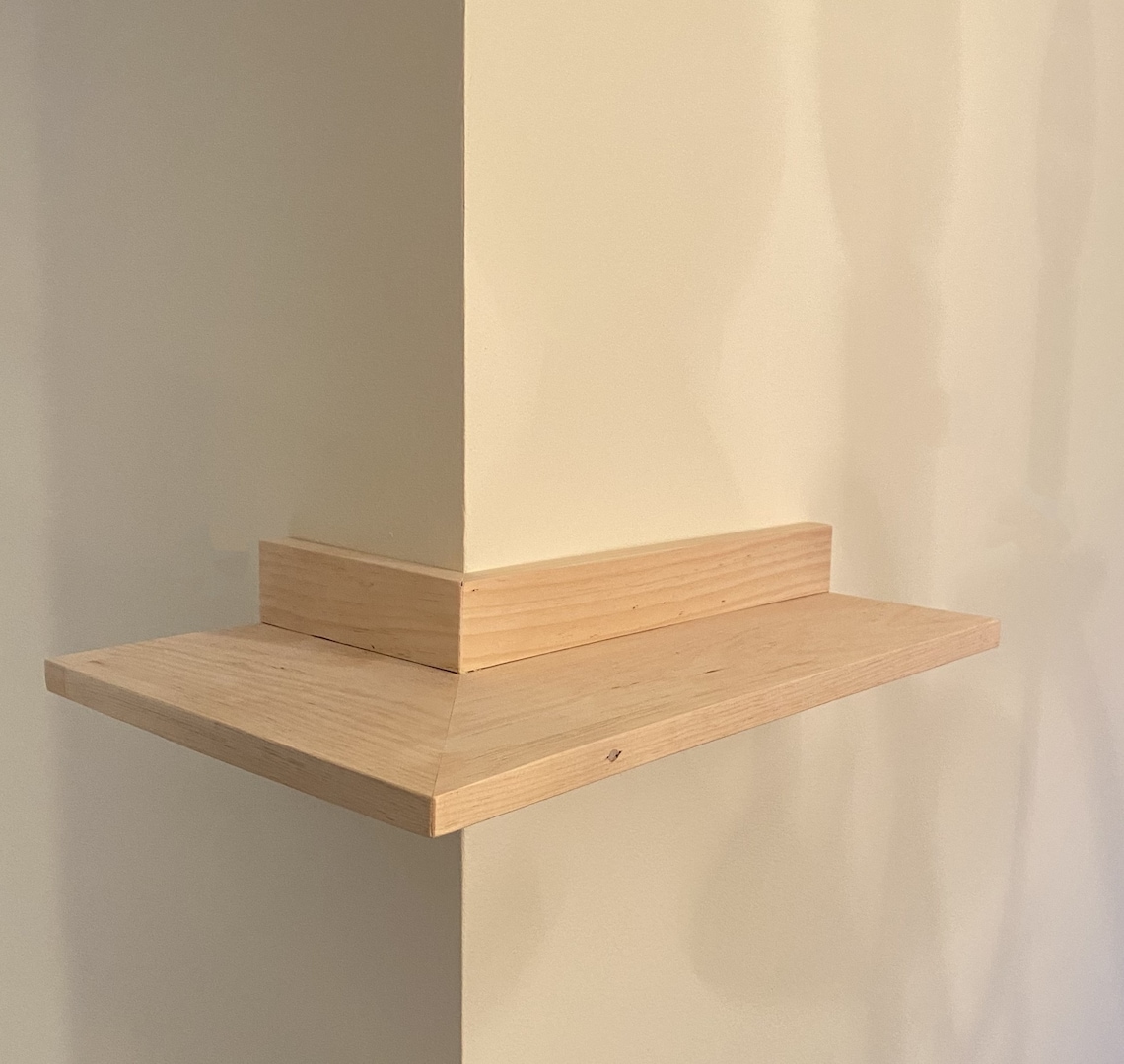 L Shaped Shelf, Floating Shelf for Outer Corner, Wrap Shelf, Shelves ...