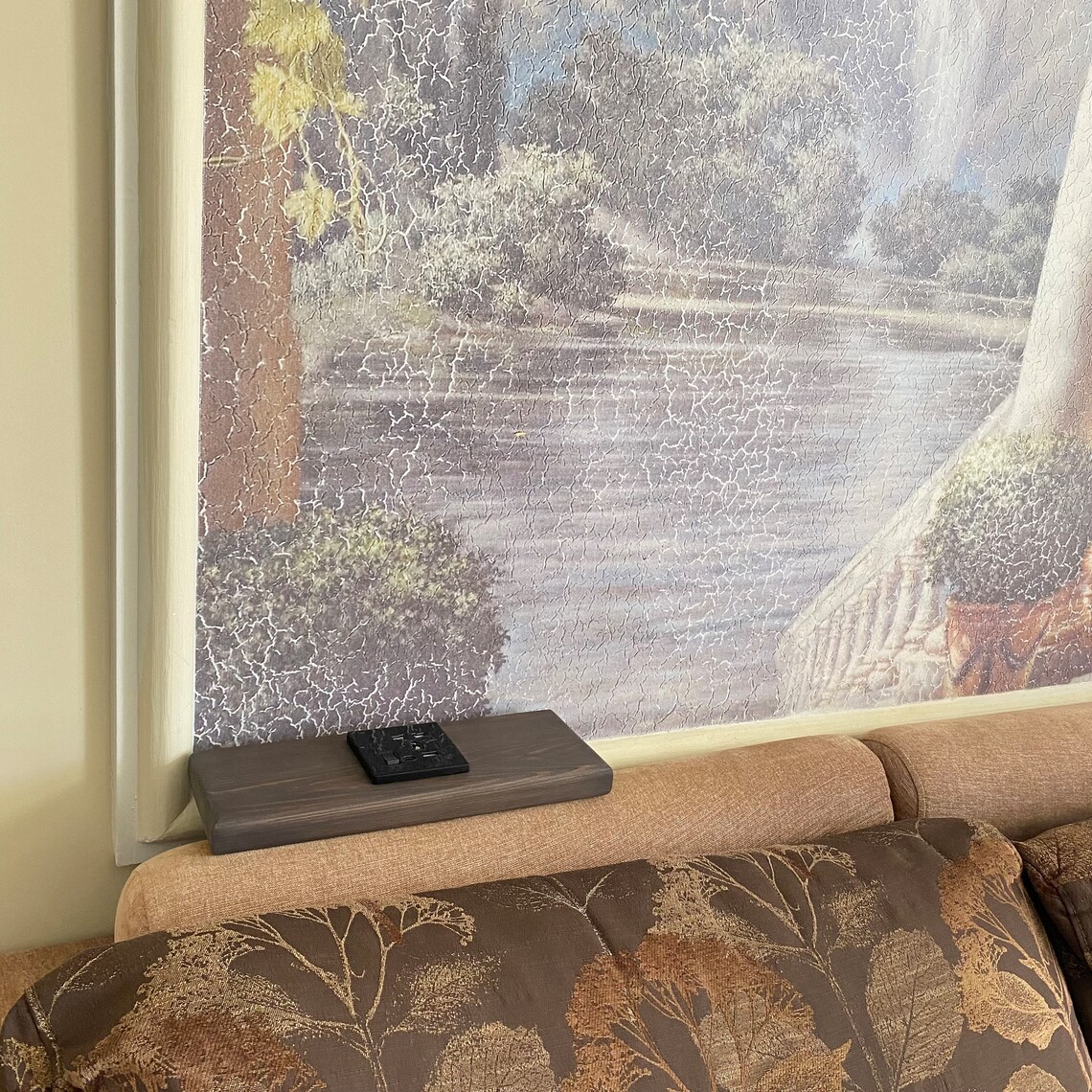 Narrow Behind Couch Table, Charging Station, Hidden Sofa Table With ...