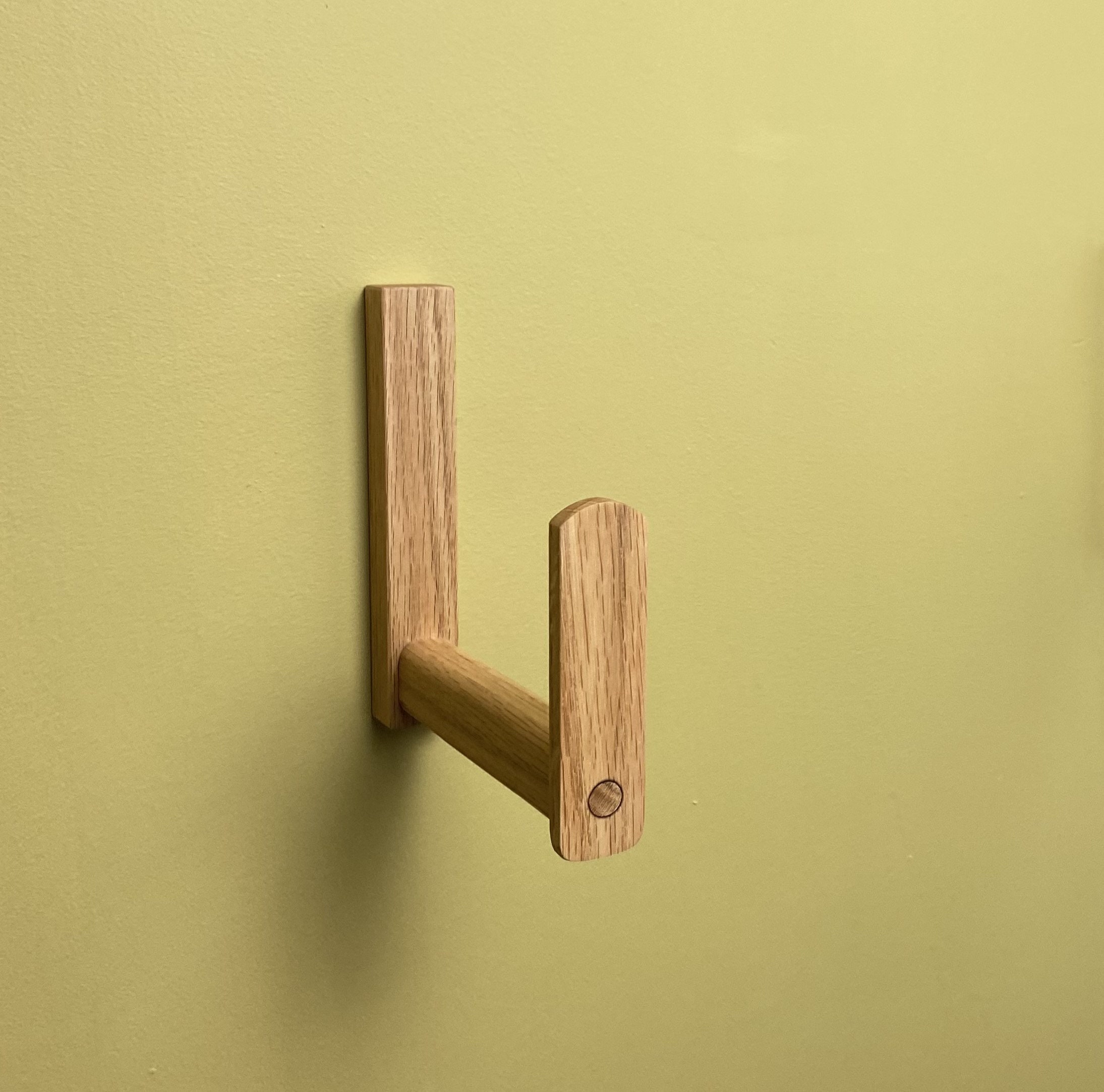 Oak Yoga Mat Hooks, Wooden Organizer Pilates Mat Holder, Wall Mounted ...