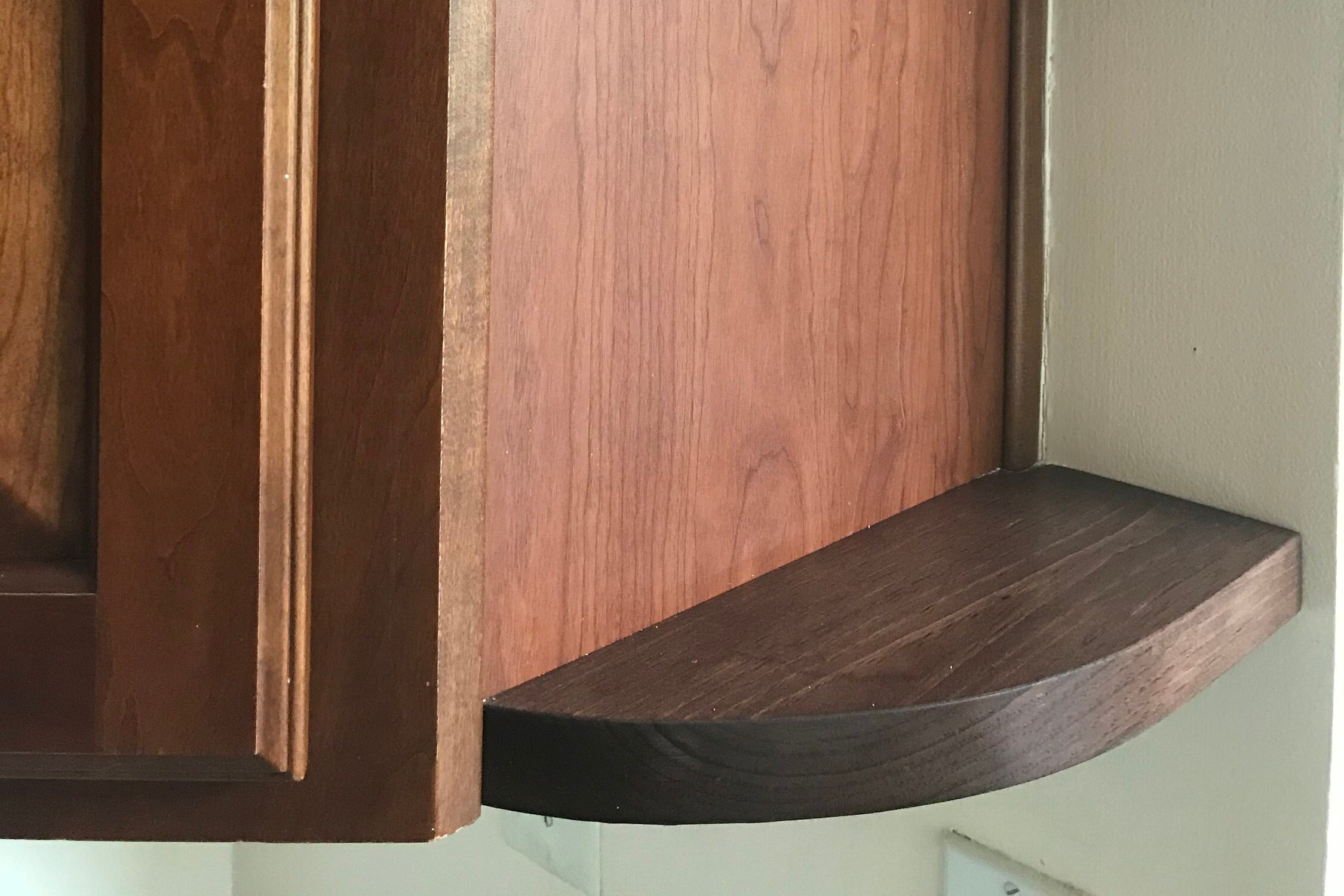 Kitchen Corner Round Shelf Cabinet Shelvestriangle Shelf Radius ...