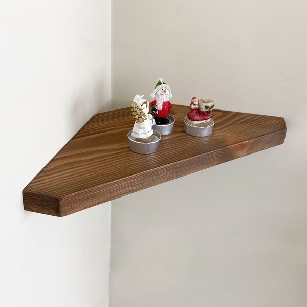 Floating Pentagonal Corner Shelf - Etsy