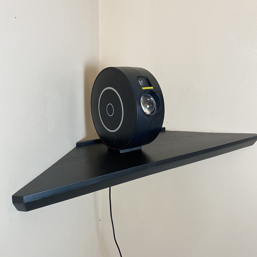 Trapezoidal Shape Corner Shelf, Floating Shelf With Barrier and Facet ...