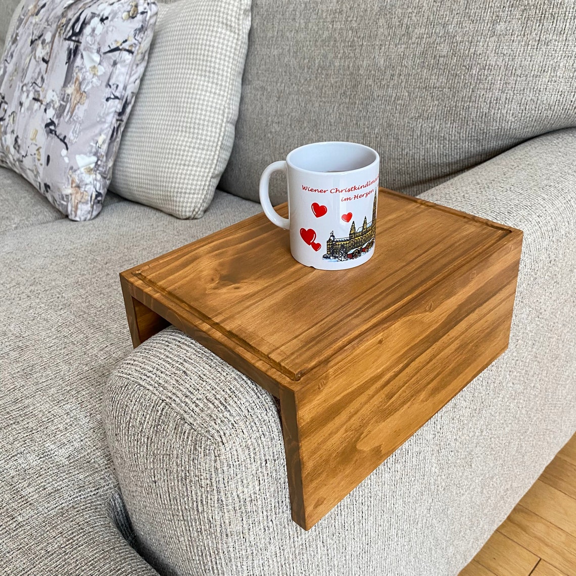 Couch Sofa Arm, Little Arm Table, Rest Table Wrap, Arm Rest Table ...