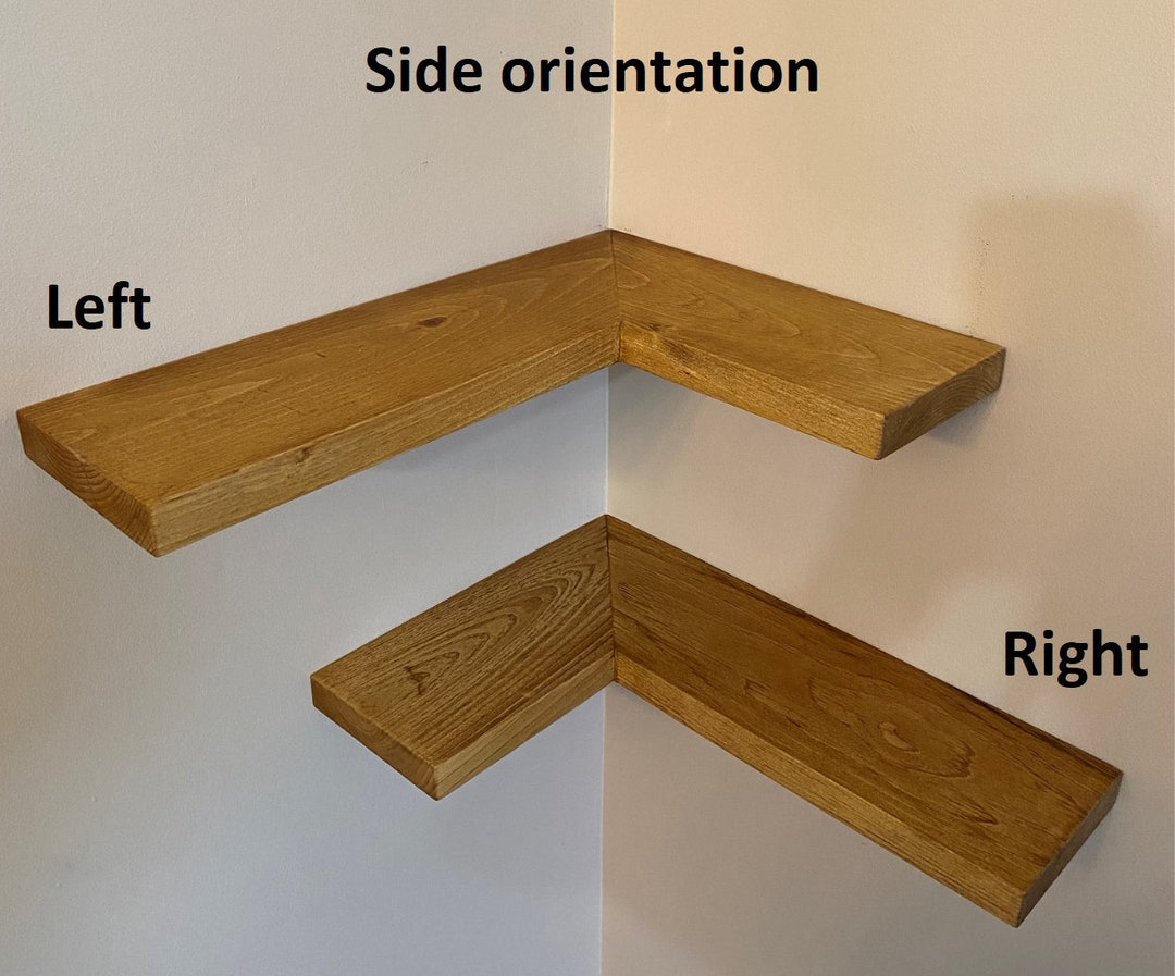 Corner Floating Shelf Wooden Shelves Greenhouse White Rustic Corner ...