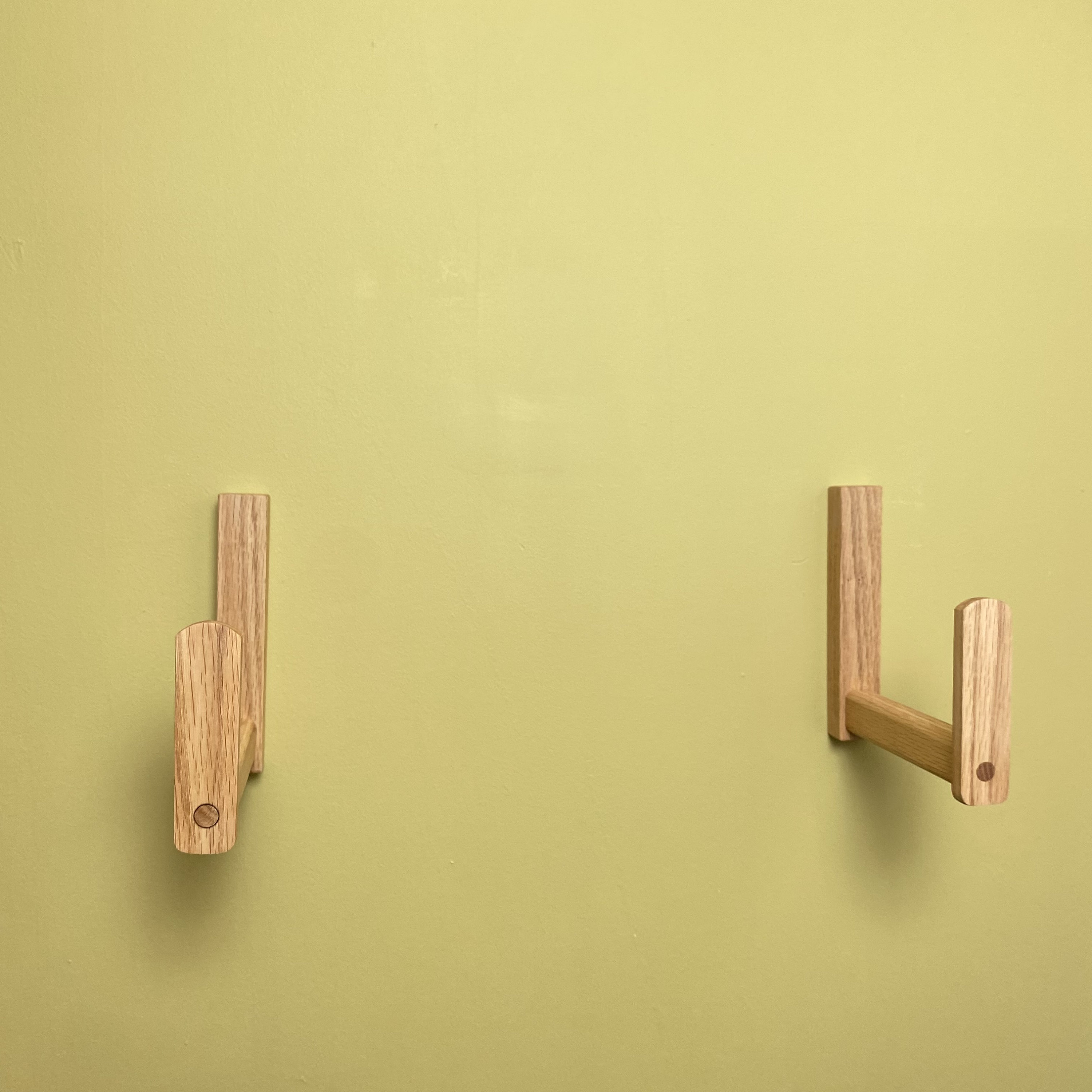 Oak Yoga Mat Hooks, Wooden Organizer Pilates Mat Holder, Wall Mounted ...