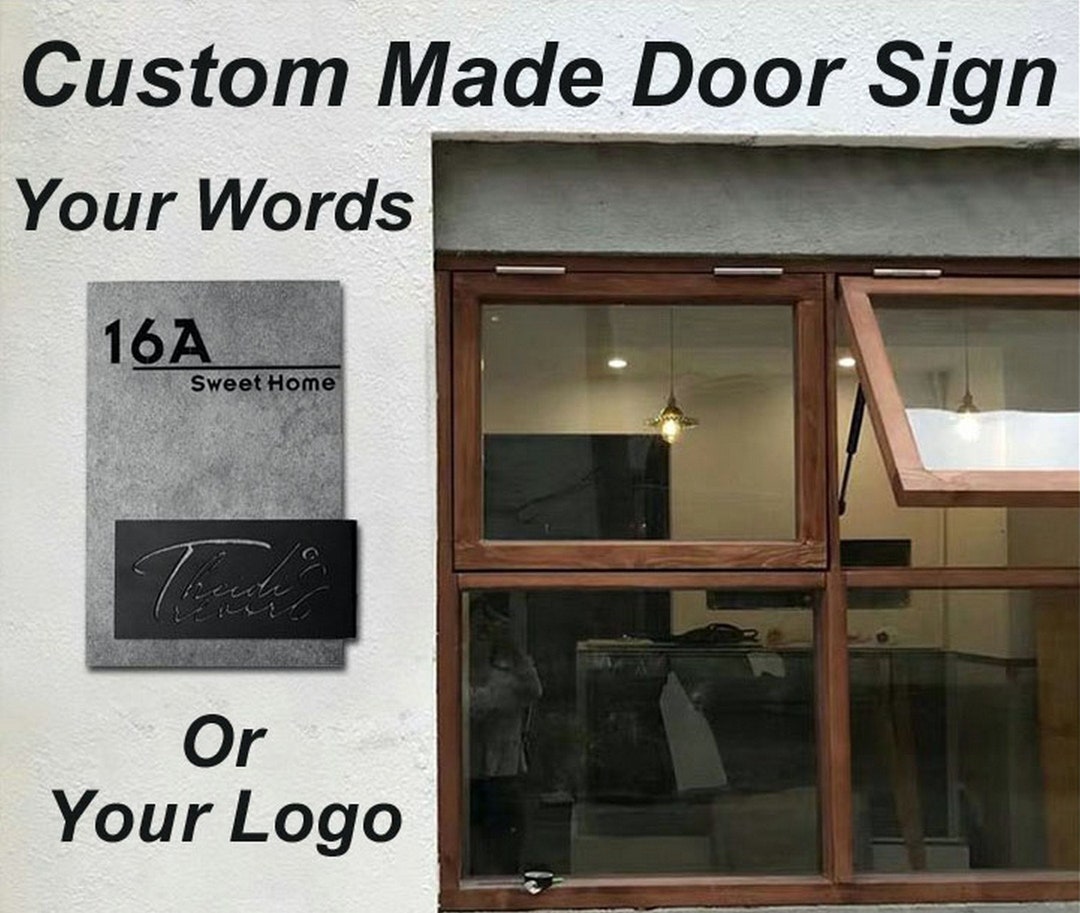 Custom Made Stylish Door Signs,coffee Shop Door Sign,custom Family Name ...
