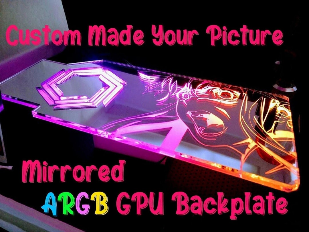 Custom Your Picture & Size Mirrored GPU Backplate ARGB Backplate ...