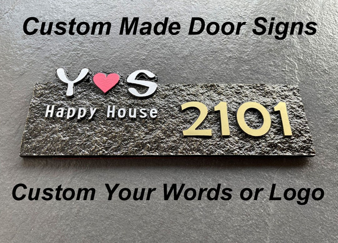 Custom Made Door Signs,personalized Address Plaque,custom Family Name ...