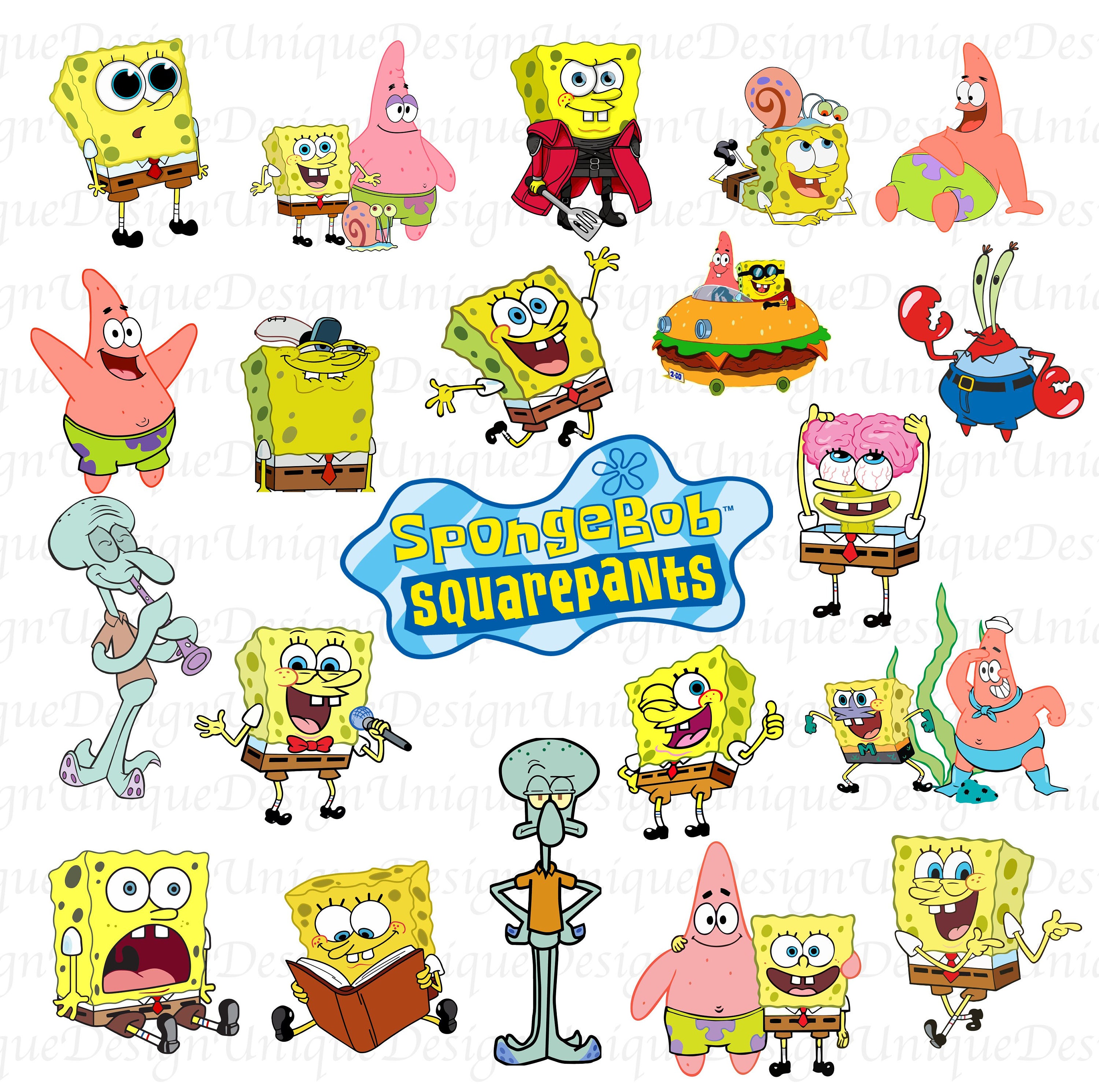 Spongebob Svg Layered Spongebob Png Spongebob Clipart - Etsy