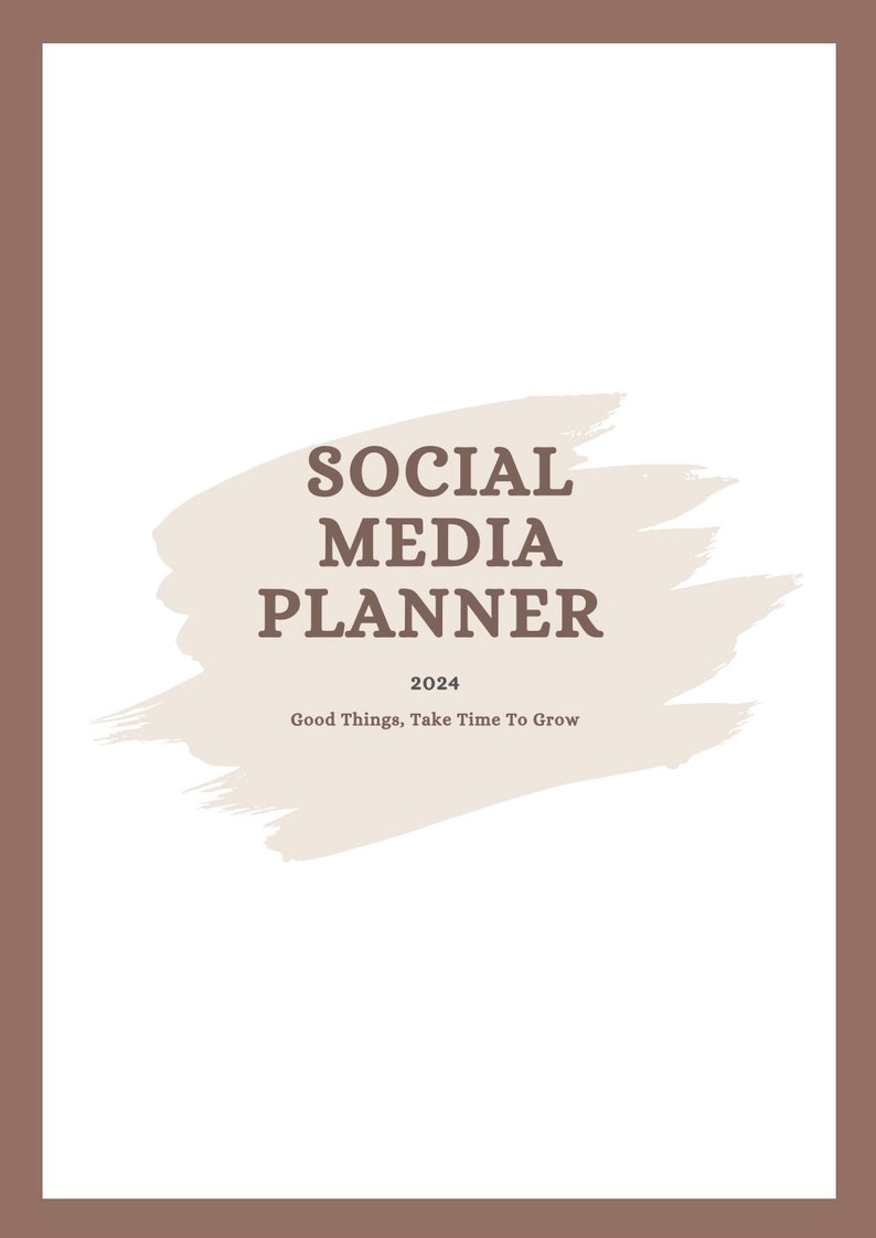Social Media Planner 2024 - Etsy