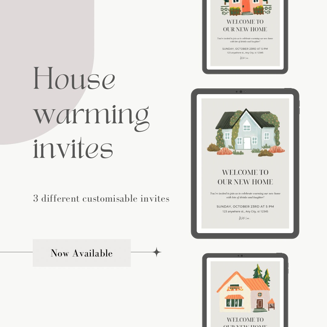 House Warming Invitation , Digital Invite , Evite, Housewarming Party ...