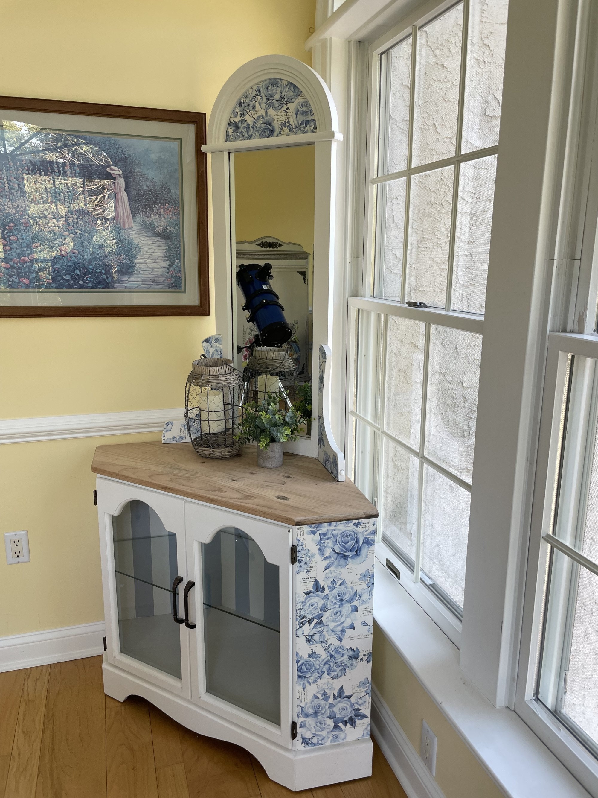 White Corner Cabinet For Dining Room