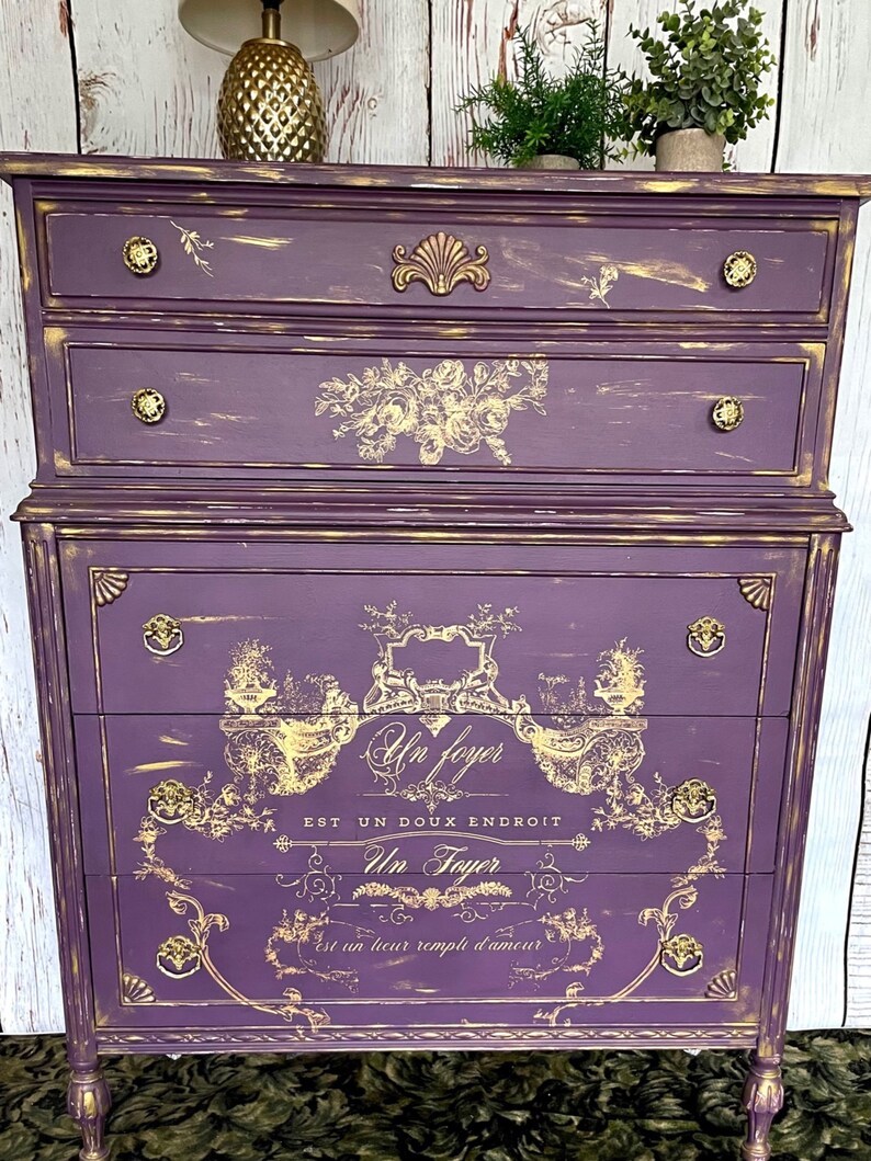 SOLD Purple Butlers Dresser… - Etsy