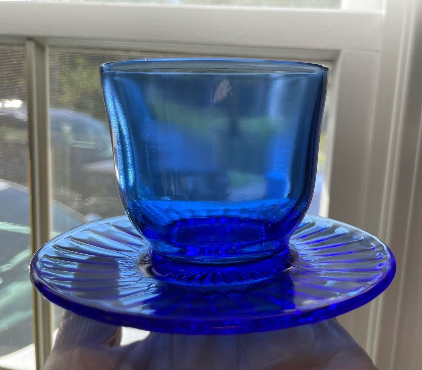 Vintage Macbeth Evans Petalware Cobalt Blue Condiment Dish - Etsy