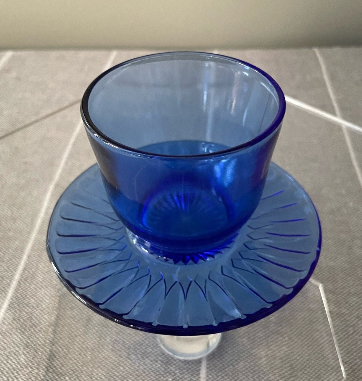 Vintage Macbeth Evans Petalware Cobalt Blue Condiment Dish - Etsy
