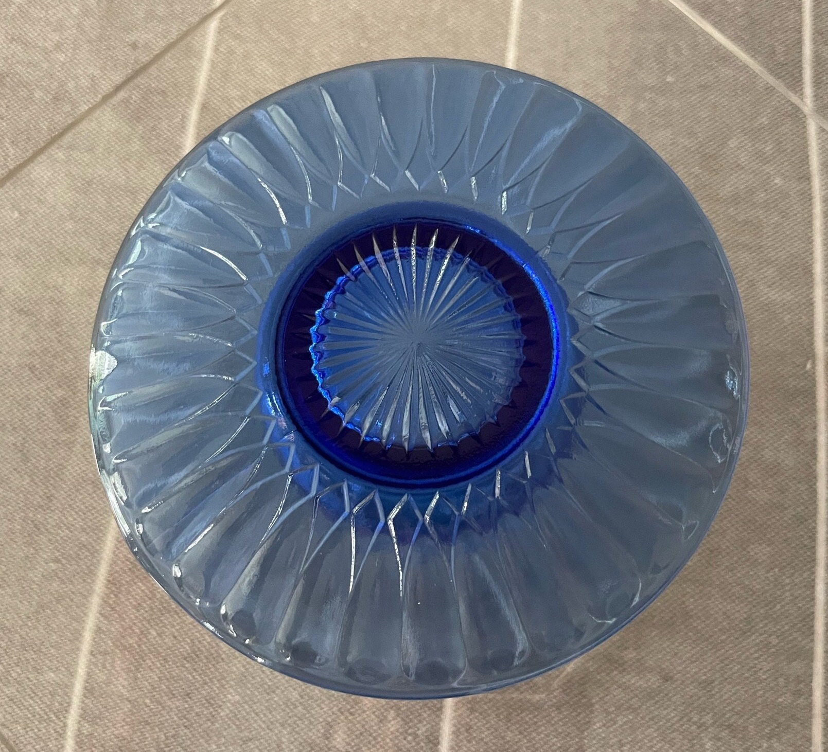 Vintage Macbeth Evans Petalware Cobalt Blue Condiment Dish With ...