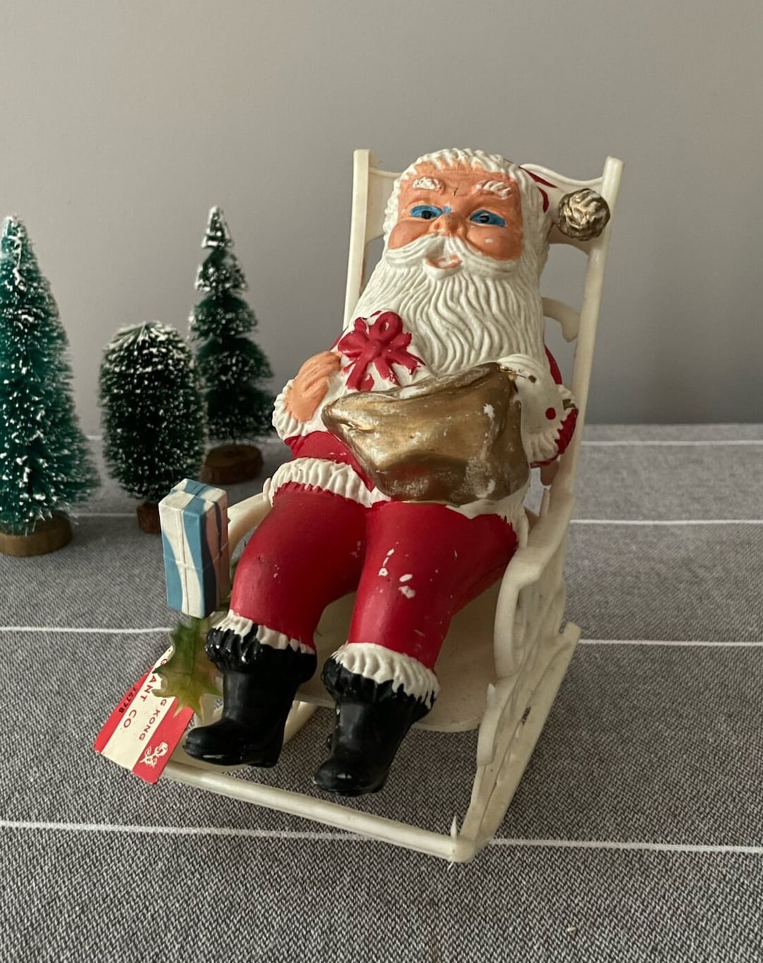 Vintage W T Grant Co Rocking Santa Plastic 8 Inches With Tags - Etsy