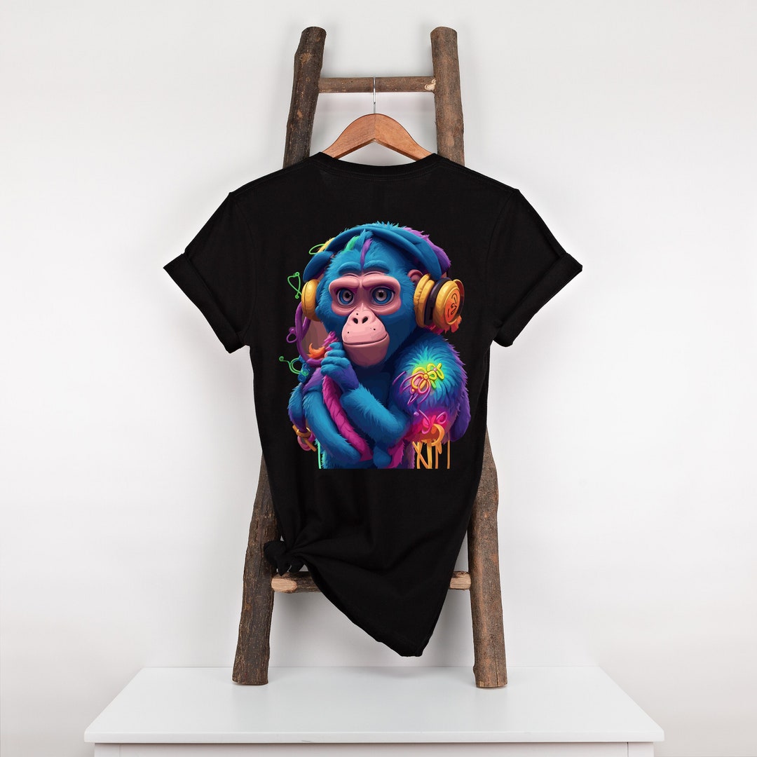 Graffiti Monkey T-shirt 2, Monkey Lovers Shirt, Animal Gift, Geeks ...