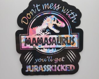 Mamasaurus Square 6X6 Inch Sticker Mamasaurus Sticker - Etsy