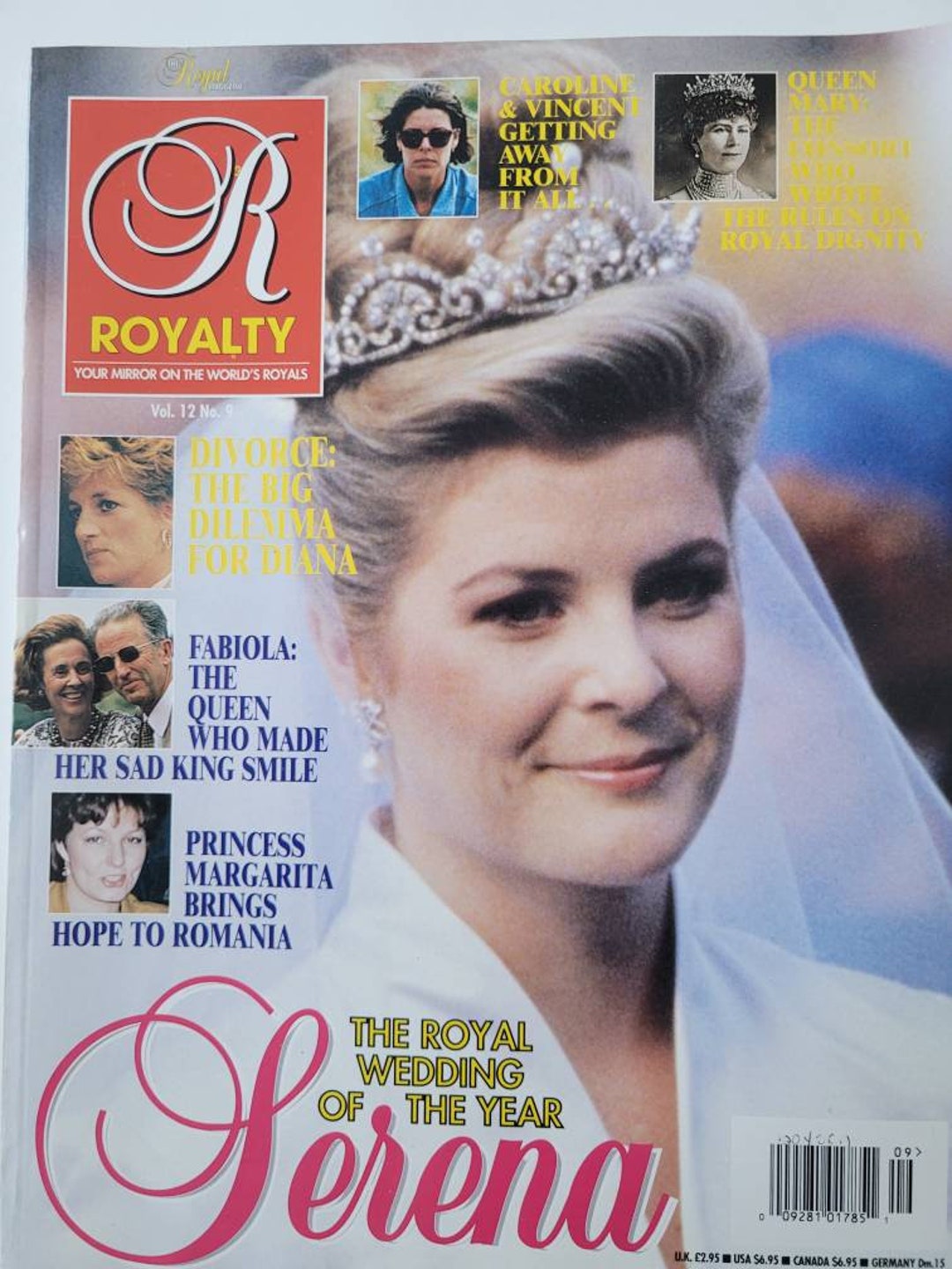Princess Diana Monthly Royalty Magazine 1993, Vol 12 No 9 Issue,prince ...