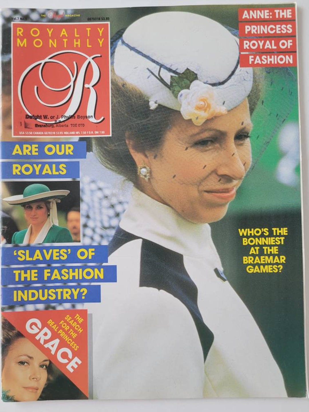 Princess Diana Monthly Royalty Magazine, October 1987, Vol 7 No 1 Issue ...