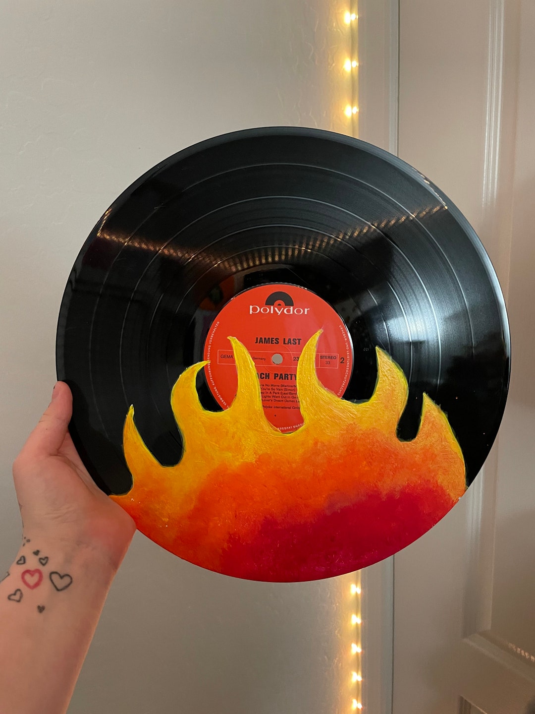 Fire Vinyl Painting - Etsy