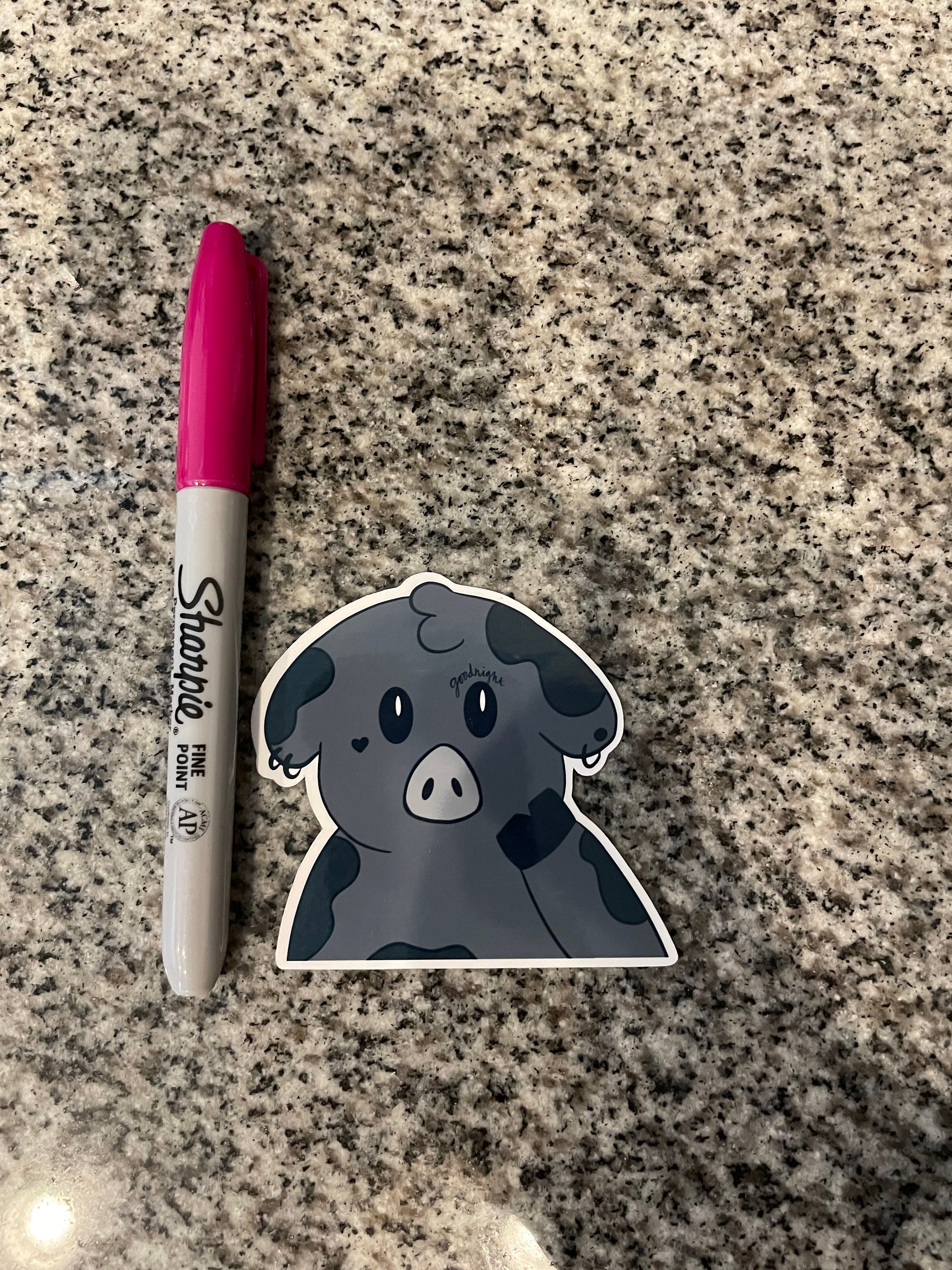 Emo Tattoo Cow Sticker Die Cut Journal Notebook Scrapbook - Etsy