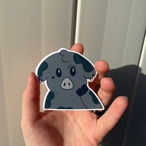 Emo Tattoo Cow Sticker, Die Cut, Journal, Notebook, Scrapbook, Water ...