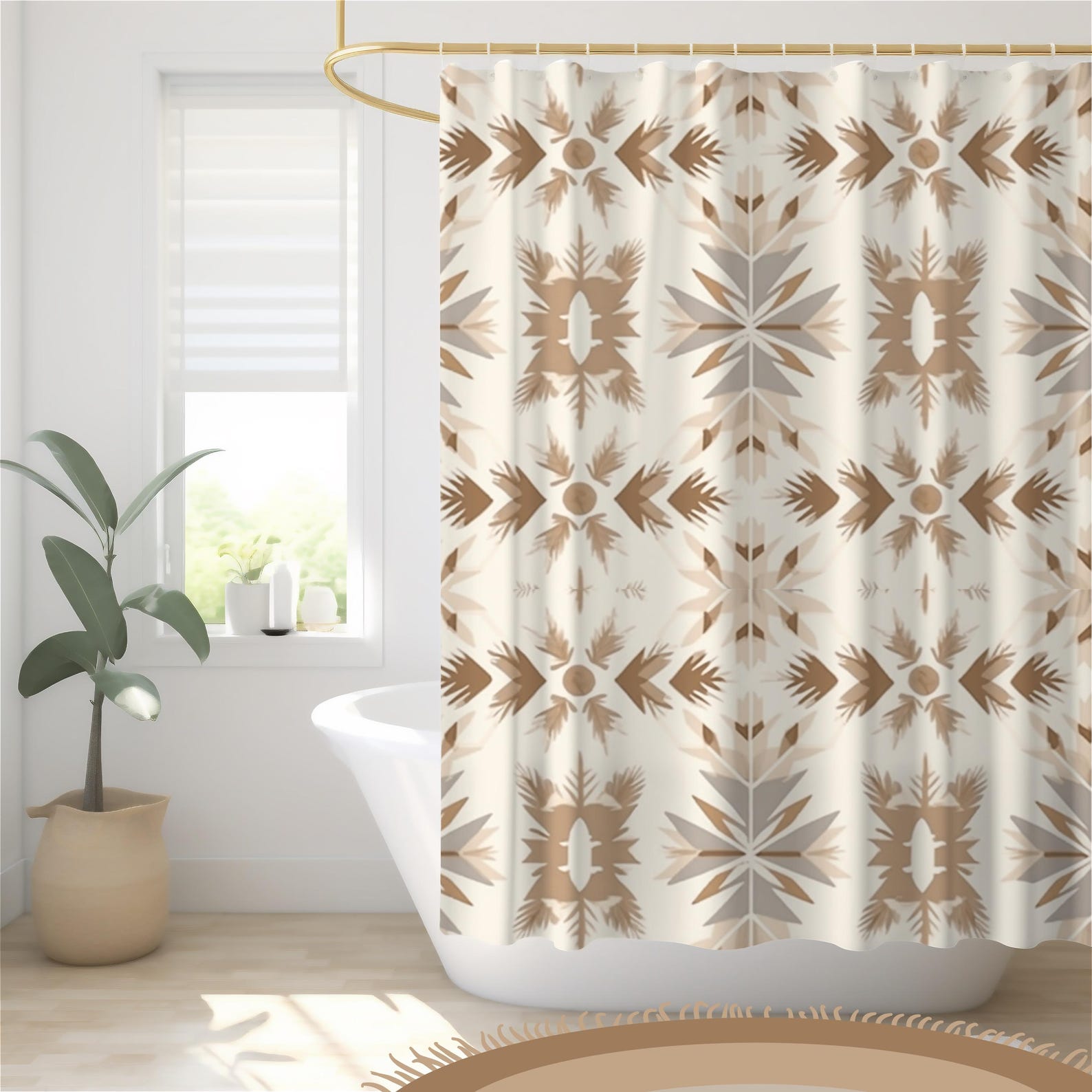 Southwestern Shower Curtain Aztec Shower Curtain Aztec Design ...