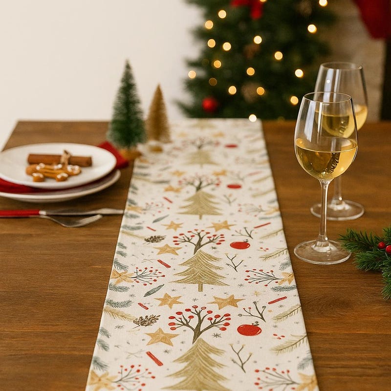 Festive Table Runner - Etsy