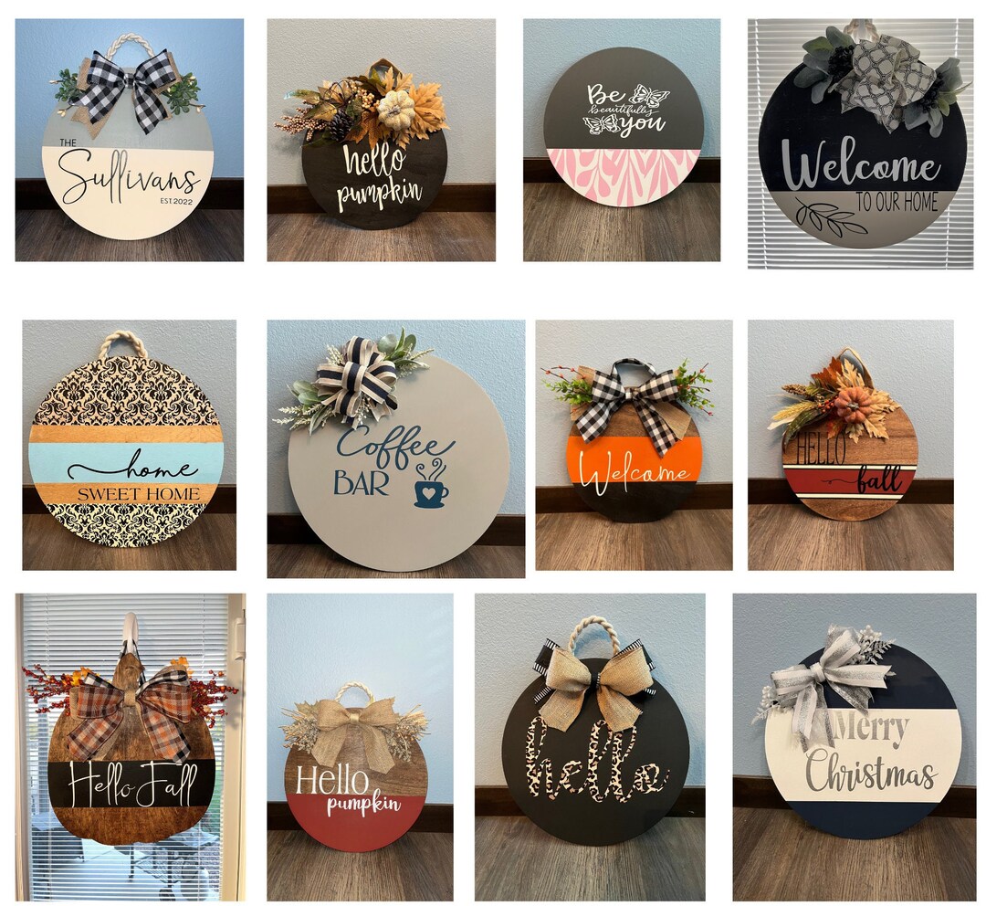 Wood Door Round Svg's/set of 12 SVG Files to Make Wood Door Rounds/wood ...