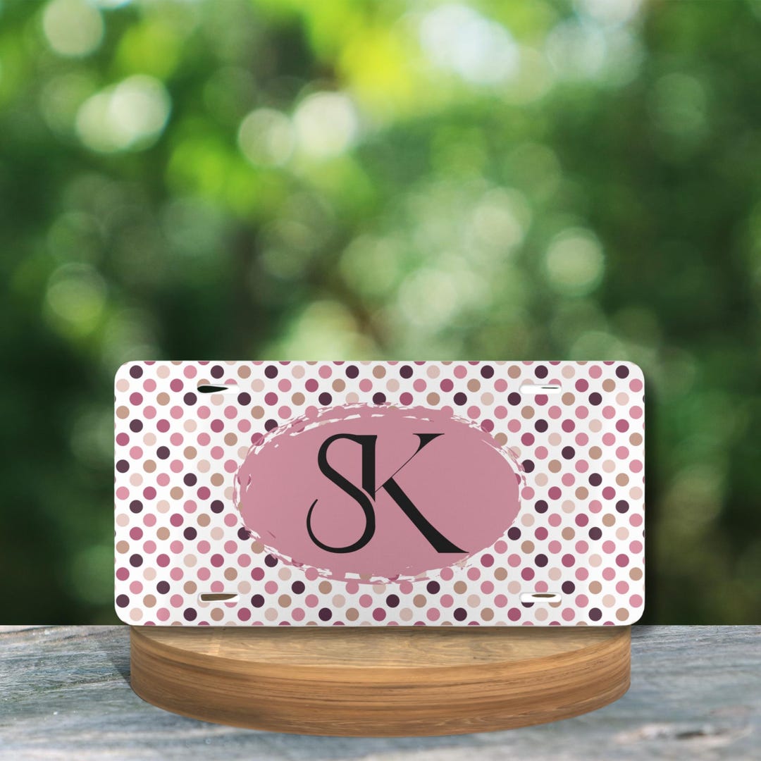Personalized Car Tag, Pink License Plate, Pink Vanity Plate, Custom ...