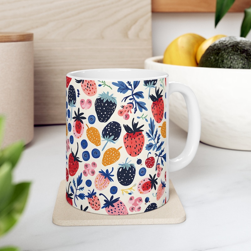Strawberry Mugs - Etsy