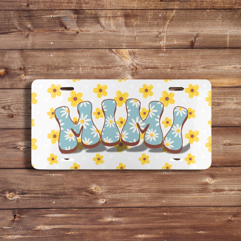 Floral License Plate - Etsy