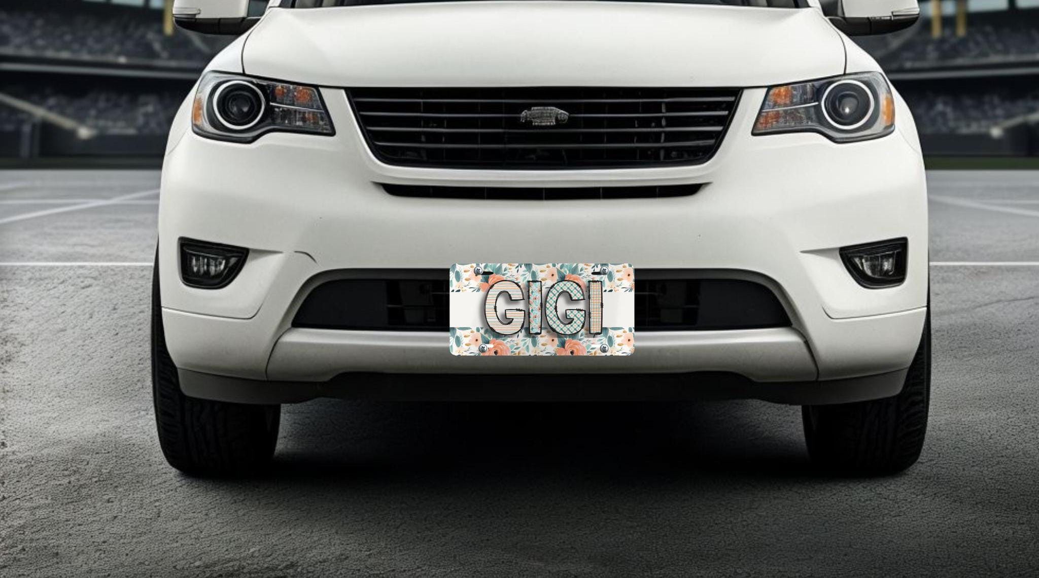 Floral Gigi License Plate - Custom Grandma Car Tag - Etsy