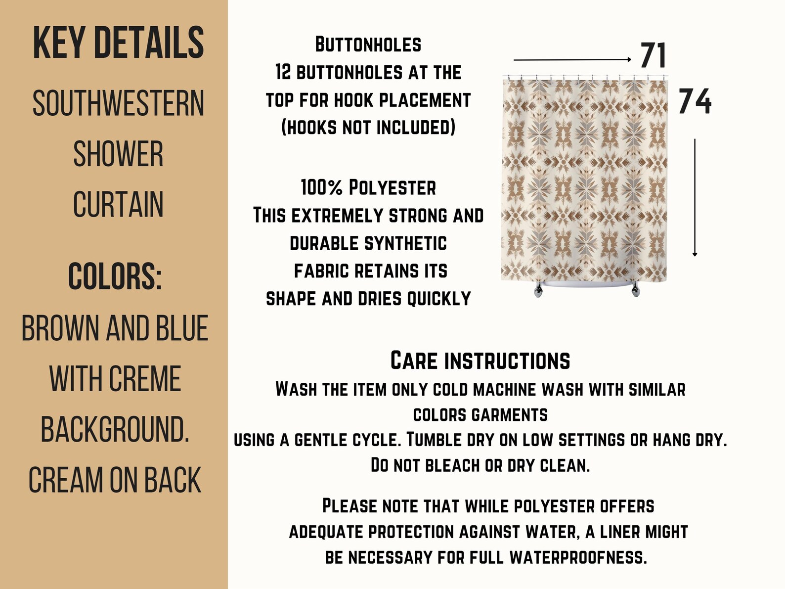 Southwestern Shower Curtain Aztec Shower Curtain Aztec Design ...