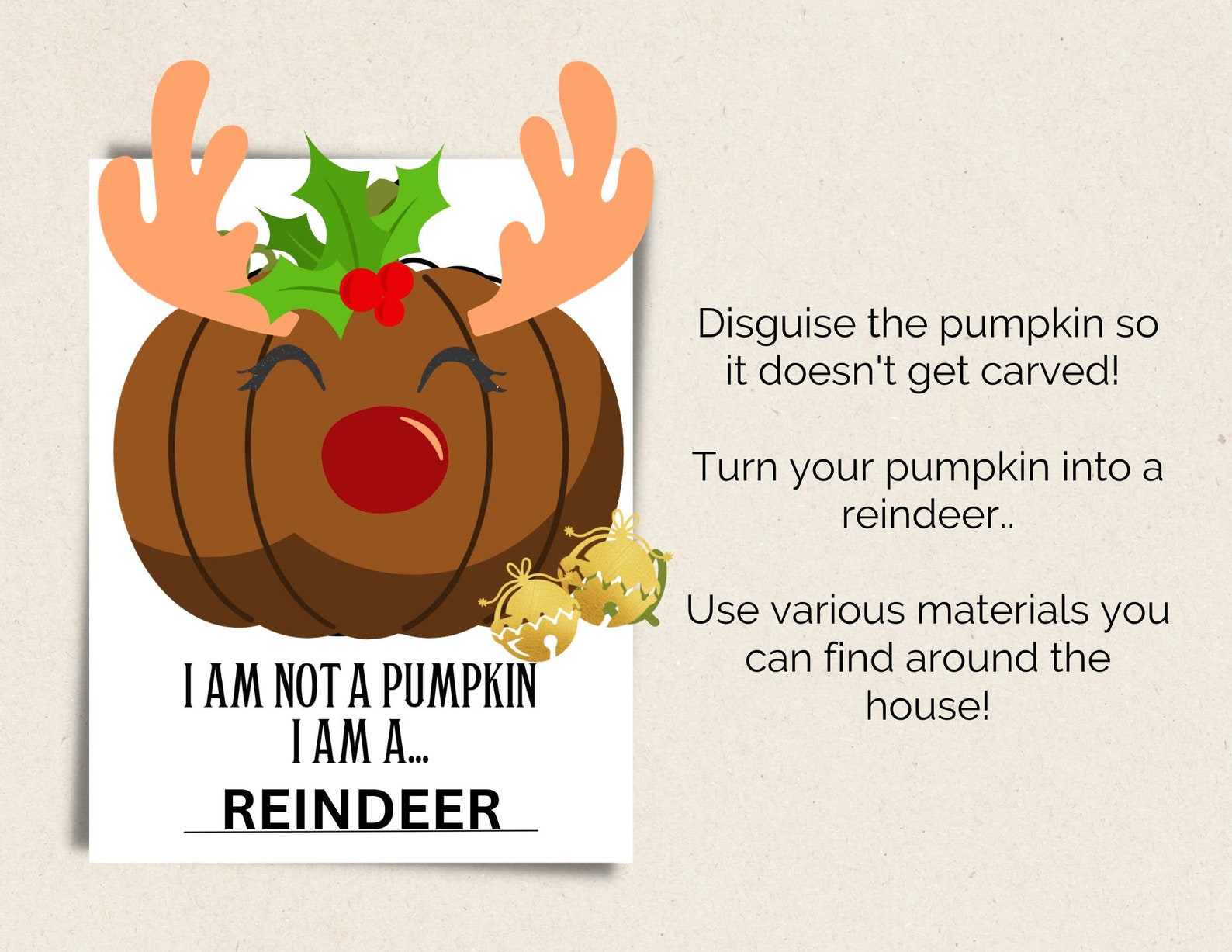 Disguise a Pumpkin Craft Project: Halloween Family Activity (instant ...