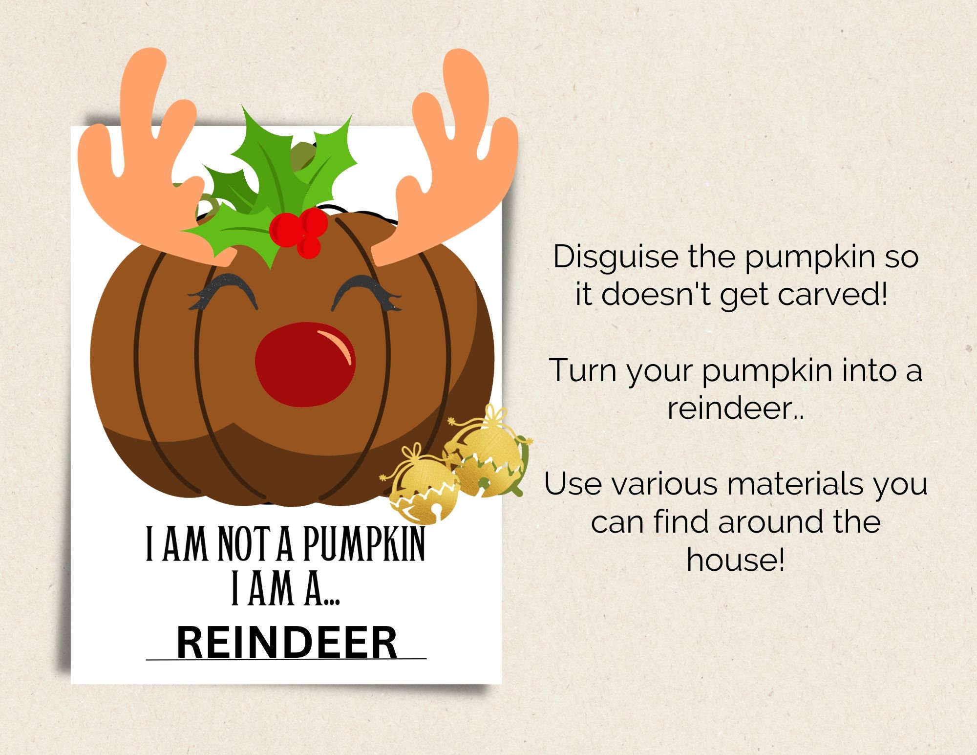 Disguise a Pumpkin Craft Project: Halloween Family Activity (instant ...