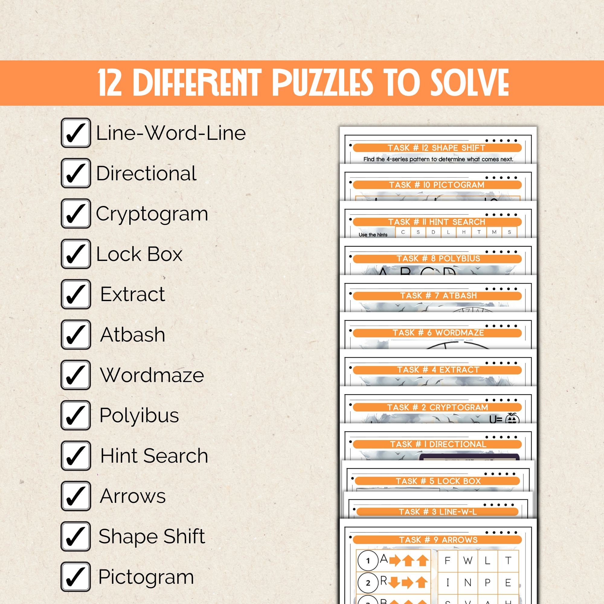 Halloween Quest Escape Room Code Kit Printable Party Game - Etsy