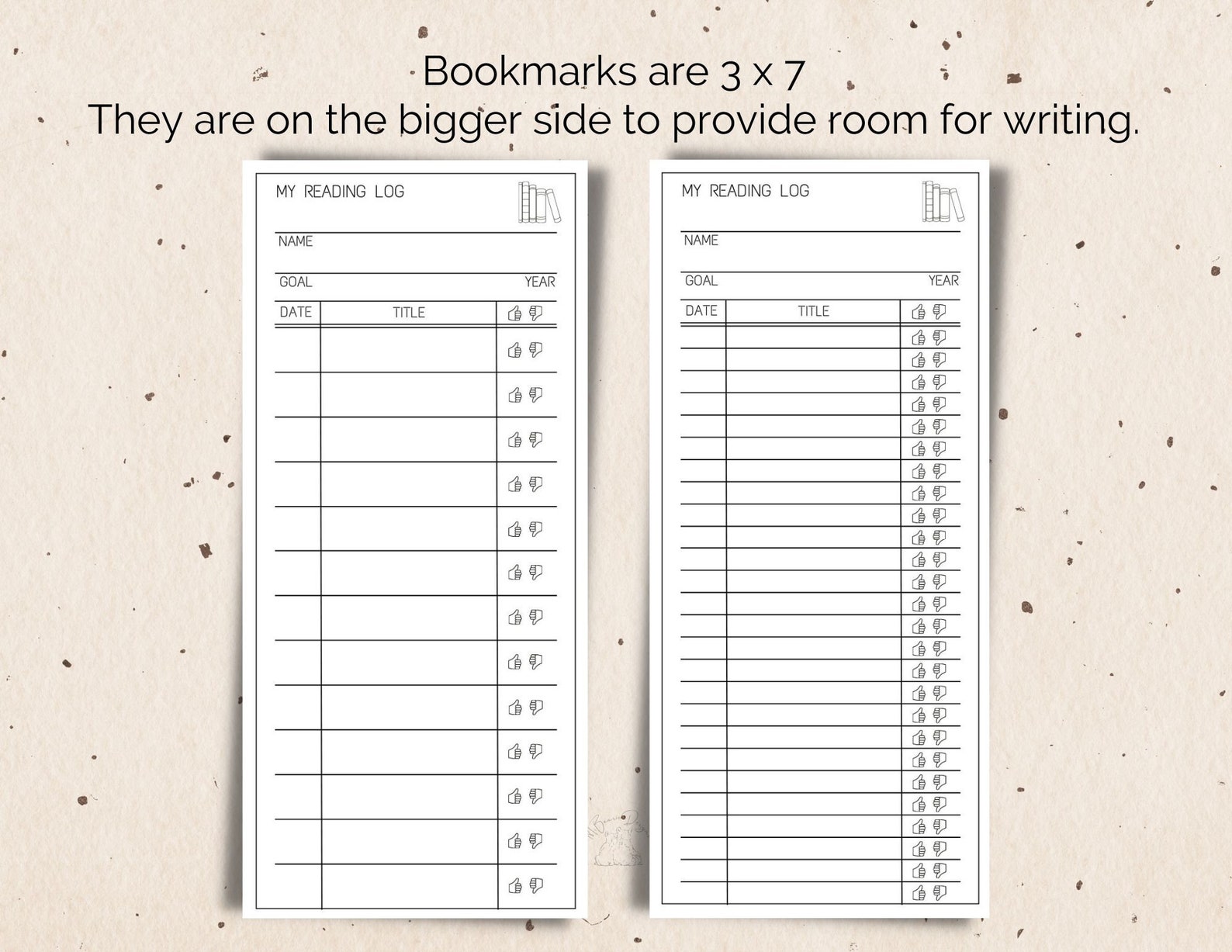 Printable Bookmark Log - Reading Log - Summer Reading Log Printable ...